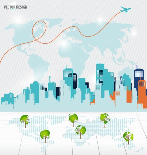 Map world standard time zones in blue Royalty Free Vector