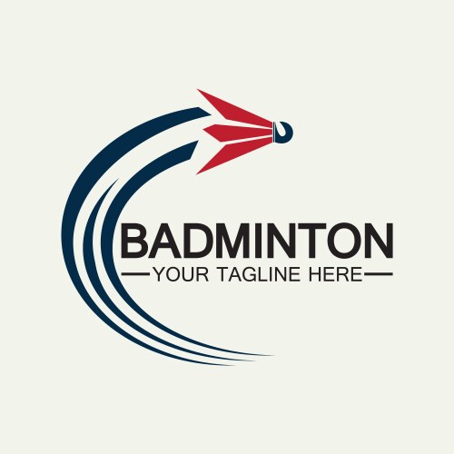 Badminton logo icon design templatebadminton Vector Image