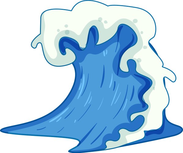 Sea ocean waves cartoon Royalty Free Vector Image