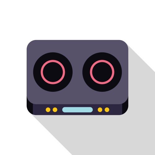 Modern electric stove top view with two burners Vector Image