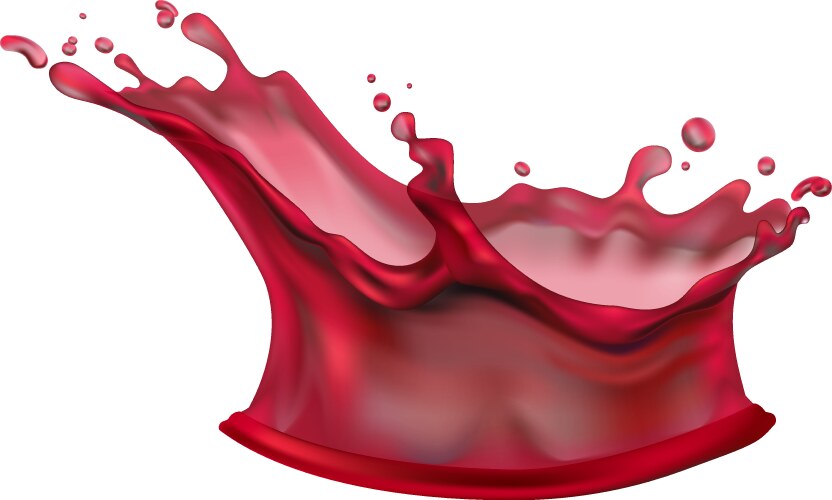 Red wine splash collection Royalty Free Vector Image