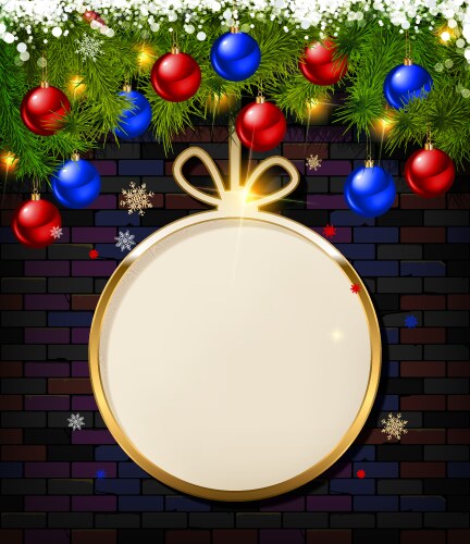 Holiday round frame Royalty Free Vector Image - VectorStock