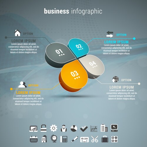 Simple infographic report template Royalty Free Vector Image