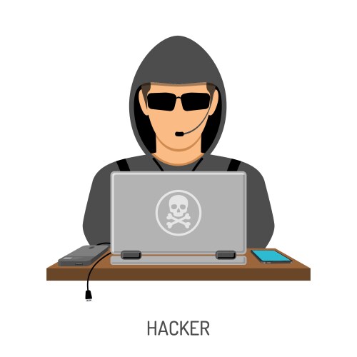 Cyber crime hacking and phishing concept Vector Image