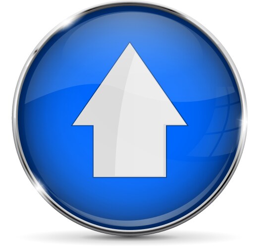 Up arrow icon with white background Royalty Free Vector