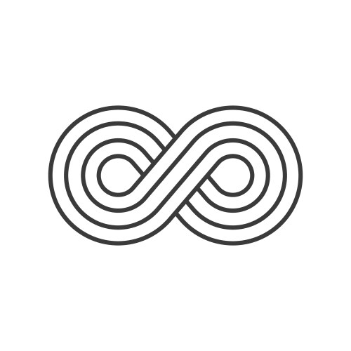 Infinity endless eternal line icon Royalty Free Vector Image