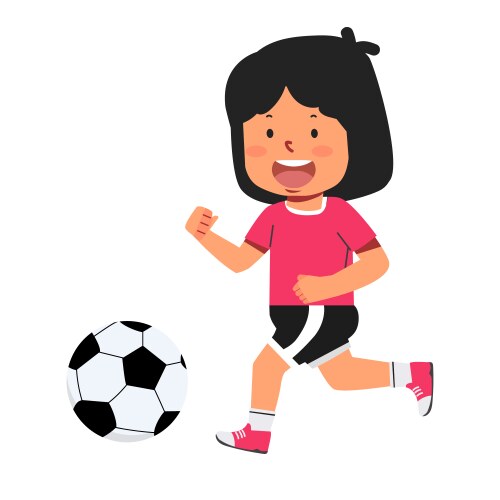 Kid child boy playing football Royalty Free Vector Image