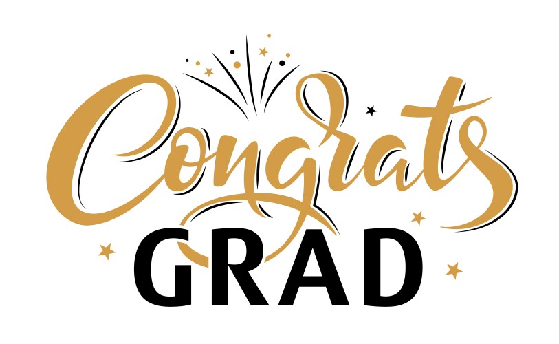 Congrats graduation congratulations at school Vector Image