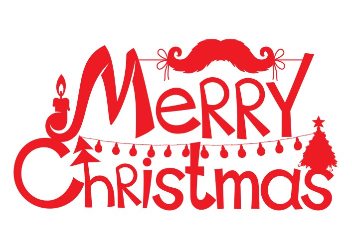 Merry christmas sign Royalty Free Vector Image