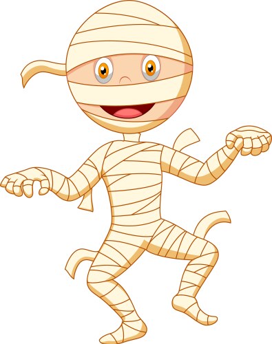 Cartoon egyptian mummy Royalty Free Vector Image