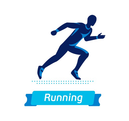 Running logo design inspiration Royalty Free Vector Image