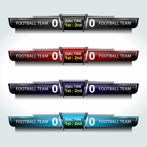 Sport score template Royalty Free Vector Image