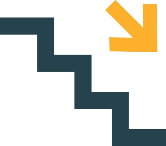 Electric stairs up signal infographic Royalty Free Vector