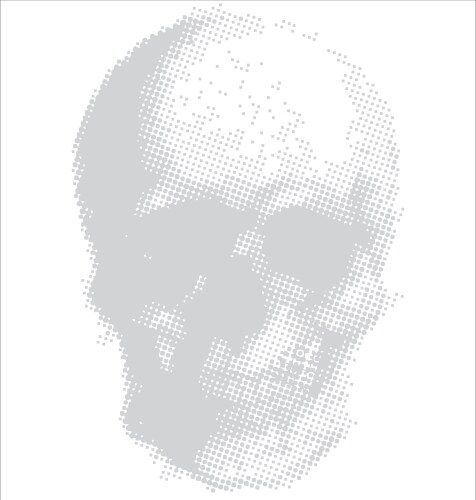 Halftone skull Royalty Free Vector Image - VectorStock