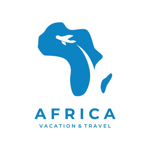 Abstract african continent map logo template Vector Image