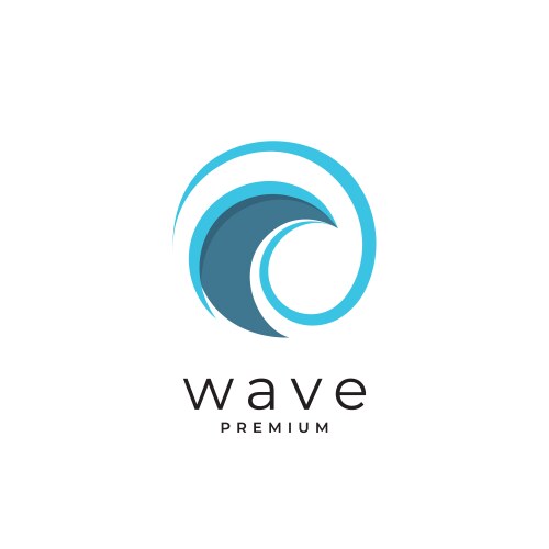 Circle wave logo symbol icon design Royalty Free Vector