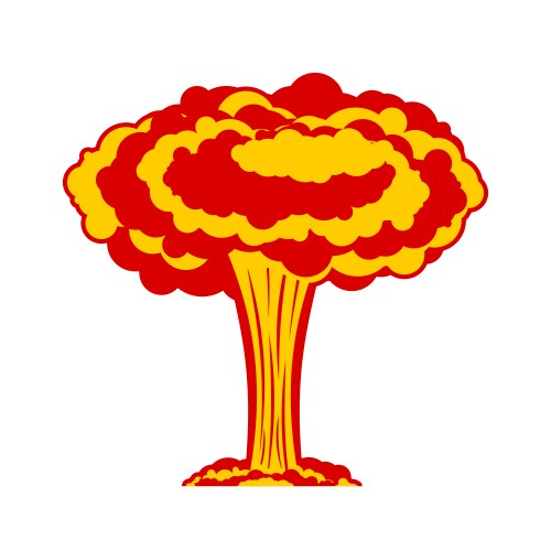 Cross section of nuclear shelter explosion Vector Image