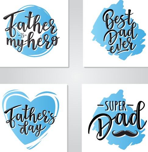 Super dad lettering poster with mustache Vector Image