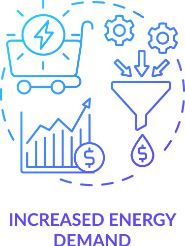 Energy forecasting concept icon Royalty Free Vector Image