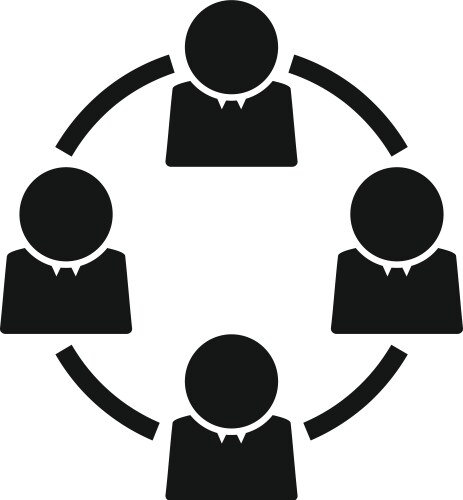 Business handshake icon outline human work Vector Image