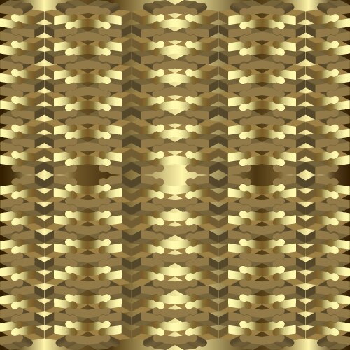 Gold textured 3d seamless pattern golden Vector Image