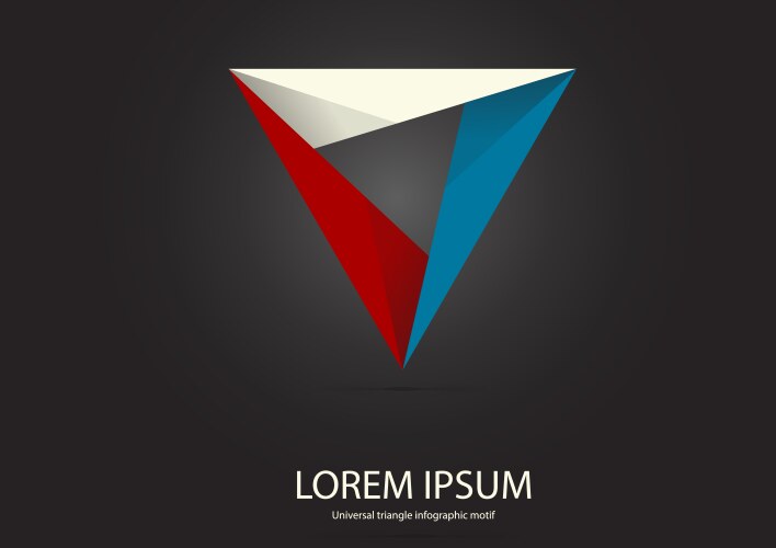 Abstract red black triangle shapes logo Royalty Free Vector