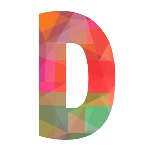 Design abstract letter d Royalty Free Vector Image