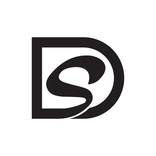 Initial letter ds logo or sd design Royalty Free Vector