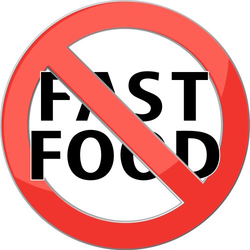 No eating and drinking sign ban on food forbidden Vector Image