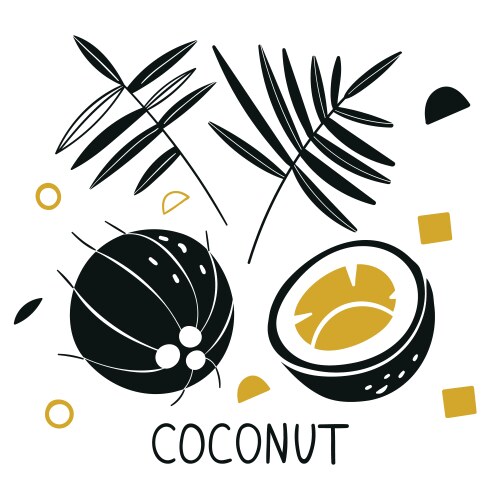 Coconut detailed icon Royalty Free Vector Image