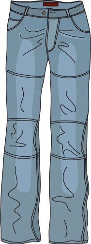 Sketch mens jeans fashion jean Royalty Free Vector Image