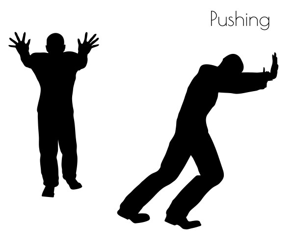 Man in pulling action pose Royalty Free Vector Image