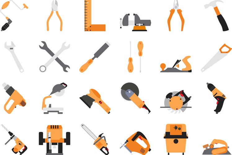 Tools icon set Royalty Free Vector Image - VectorStock