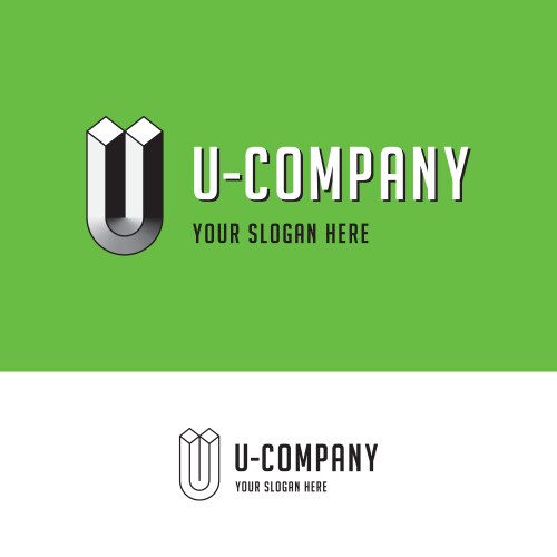 U company logo Royalty Free Vector Image - VectorStock