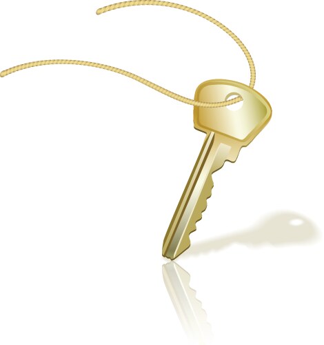 Gold key Royalty Free Vector Image - VectorStock