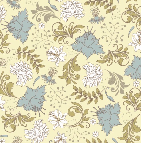 Pattern in rococo style Royalty Free Vector Image