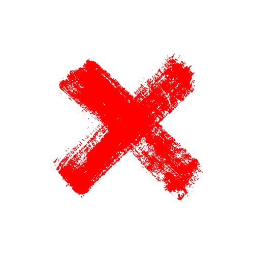 Painted Red X Vector Images (over 1,300)