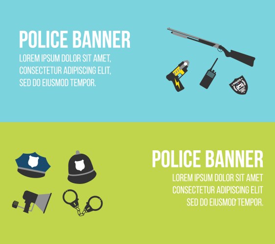 Police logos and banners Royalty Free Vector Image