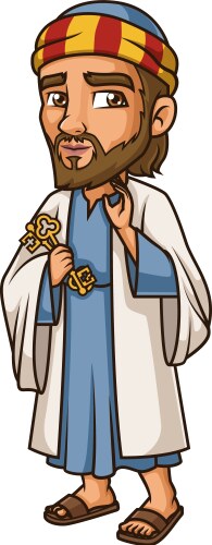 Doubting thomas the apostle cartoon clip art Vector Image