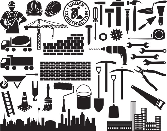 Construction tools Royalty Free Vector Image - VectorStock