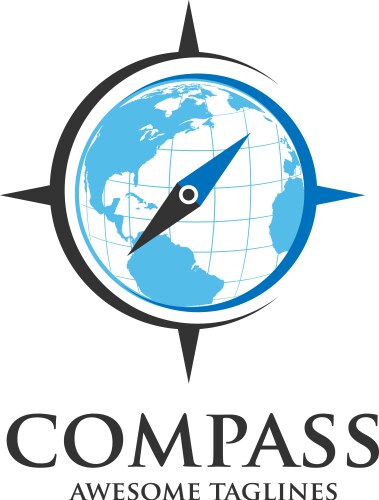 People unity and globe logo Royalty Free Vector Image