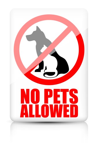 No pets symbol sign doodle hand drawing Royalty Free Vector