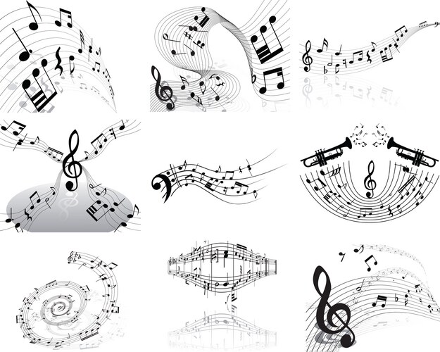 Music notes Royalty Free Vector Image - VectorStock