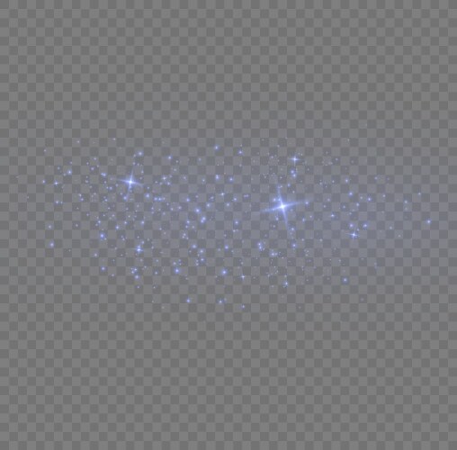 Starry dust flash light spark sparkle blue star Vector Image