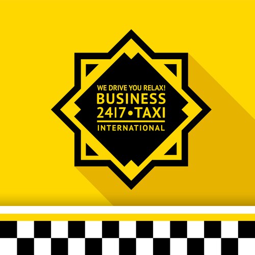 Taxi service logo design Royalty Free Vector Image
