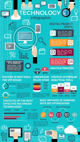 Network security technology infographic design Vector Image
