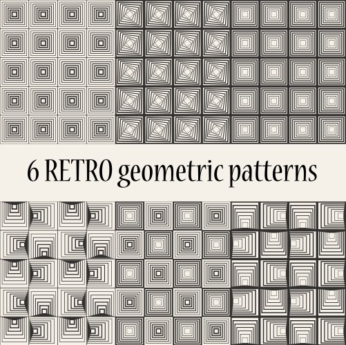 Retro pattern with golden squares Royalty Free Vector Image
