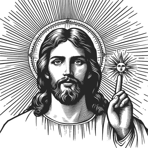 Jesus Clipart Black White Vector Images (over 400)
