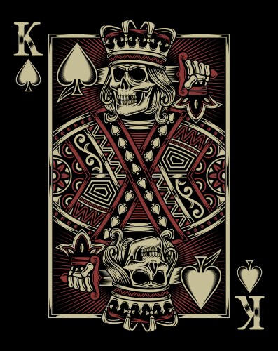 Skeleton playing card Royalty Free Vector Image