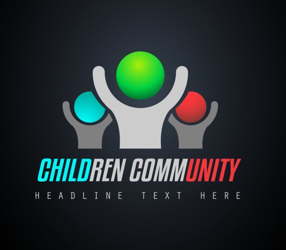 Little genius children development center logo Vector Image